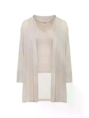 EMME Lurex-detail Cardigan Set