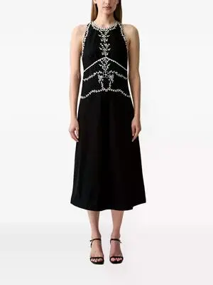 HOSS INTROPIA Asunción Embroidered Halterneck Midi Dress