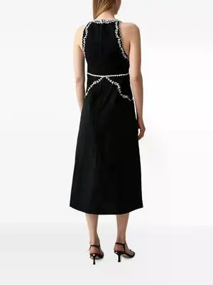 HOSS INTROPIA Asunción Embroidered Halterneck Midi Dress