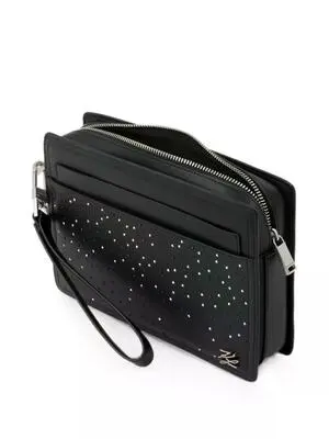 Karl Lagerfeld K/autograph Rhinestone Pouch