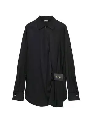 Loewe Draped Shirt In Silk