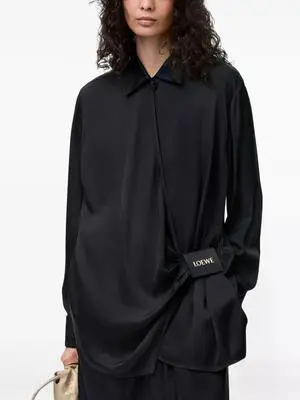 Loewe Draped Shirt In Silk