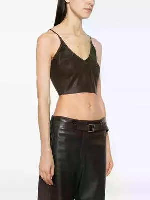 Rick Owens Leather Crop Top