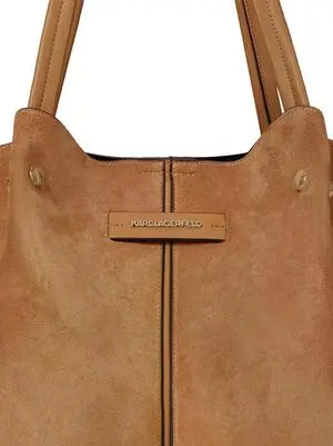 Karl Lagerfeld Large K/pierced Suede Tote Bag