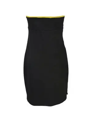 Versace 1997 Mini Strapless Colour-block Dress