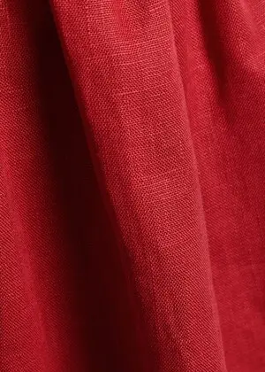 Faithfull The Brand Linen Mini Dress With Square Neck And Shirred Back