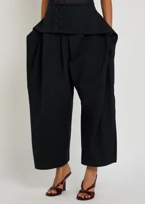 Issey Miyake Belted-effect Wide-leg Woven Trousers