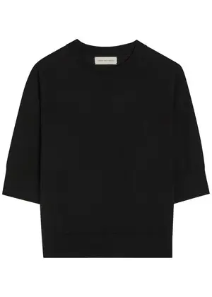 Dries Van Noten Tuan Merino Wool Top - Black