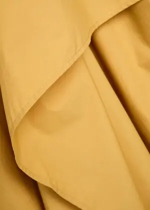 Ossou Tess Asymmetric Cotton-poplin Shirt - Yellow