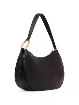 TWINSET Logo-debossed Hardware-detail Leather Shoulder Bag