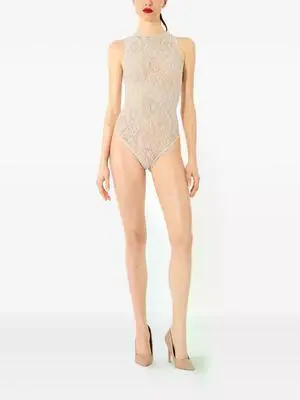 Wolford Infinite Rose Net Bodysuit