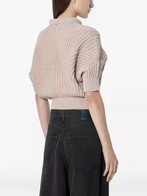 Sportmax Ribbed Knit Cropped Sweater