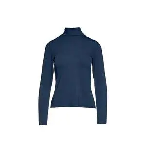 CONQUISTA Navy Long Sleeve Polo Neck Jumper - Blue