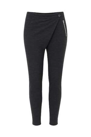 CONQUISTA Crossover Detail Slouchy Pants - Grey