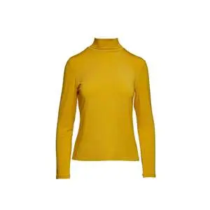 CONQUISTA Yellow Long Sleeve Polo Neck Jumper - Orange