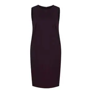 CONQUISTA Burgundy Punto Di Roma Sleeveless Sack Dress - Red