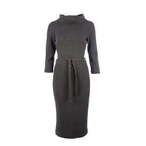 CONQUISTA Knit Fitted Dress - Grey