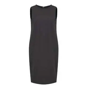 CONQUISTA Dark Punto Di Roma Sleeveless Sack Dress - Grey