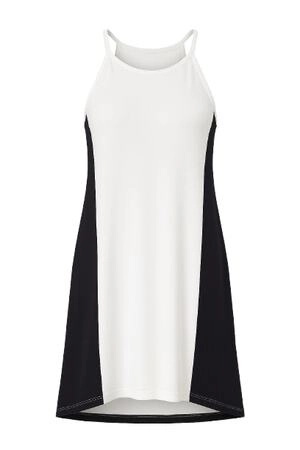CONQUISTA Two Tone Mullet Cut Dress - Black