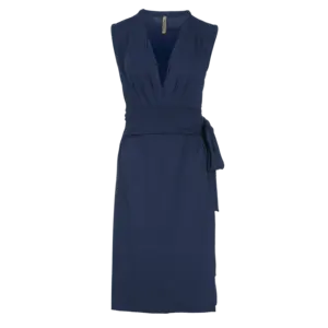 CONQUISTA Sleeveless Empire Line Dress - Blue