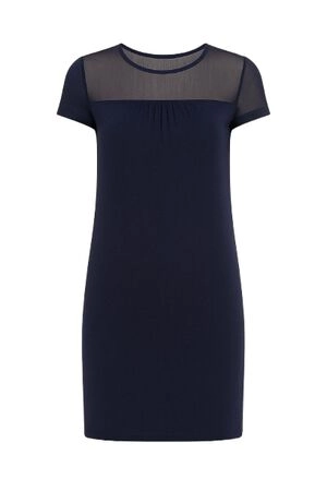 CONQUISTA Sheer Detail Dress - Blue