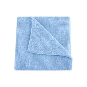LOOM & COVE 100% Cashmere Honeycomb Baby Blanket Baby - Blue