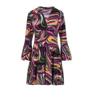 CONQUISTA Print Mulberry Jersey Tie Dress - Red