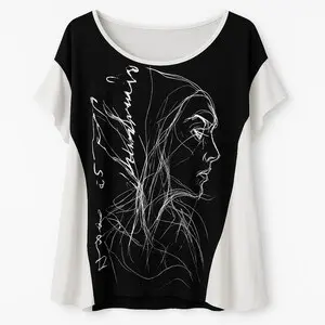 CONQUISTA Oversized Lightweight Jersey Top In Micromodal & Cashmere - Black