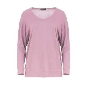 CONQUISTA V Neck Knit Top - Pink
