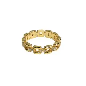 Argento Vivo Cz Panthera Ring - Gold