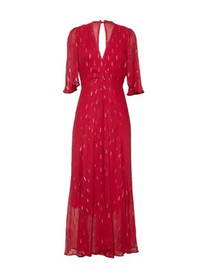 ROSE & NANCY Talia Sparkle Maxi Dress - Red