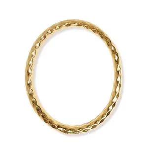 Argento Vivo Sirocco Oval Bangle - Gold