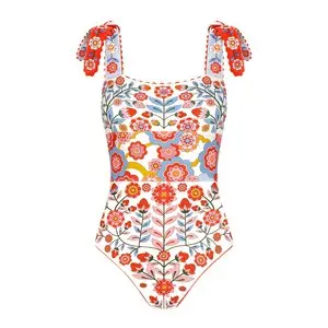 JESSIE ZHAO NEW YORK Garden Reversible One-piece Swimsuit - Red