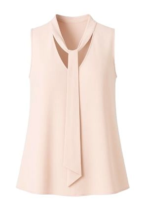 CONQUISTA Sleeveless Tie Detail Top - Orange