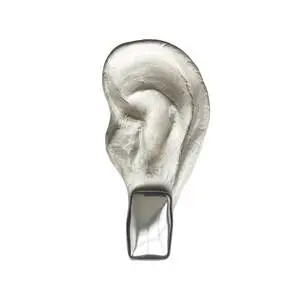 LONDON ATELIER BYPRODUCT Rectangular Stud Earrings - Silver