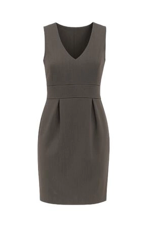 CONQUISTA Sleeveless Waist Dress - Grey