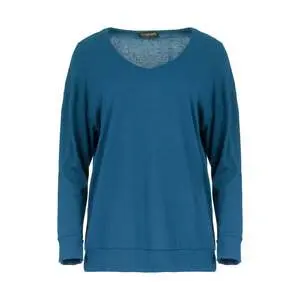 CONQUISTA Petrol V Neck Knit Top