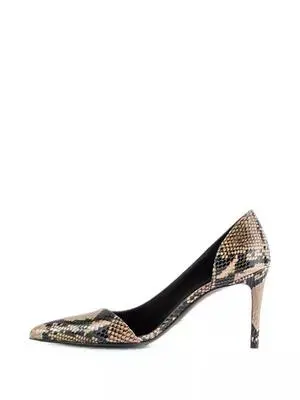 Khaite Jett D'orsay Python-effect Leather Pumps