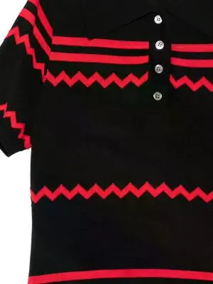 Cynthia Rowley Ziggy Cropped Polo Shirt
