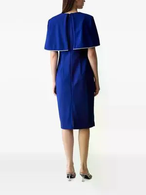 Joseph Ribkoff Midi Dress With Embellished Cape Overlay