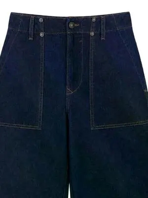 Versace Contrast-stitch Denim Shorts