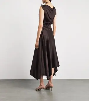 Staud Silk Portia Midi Dress