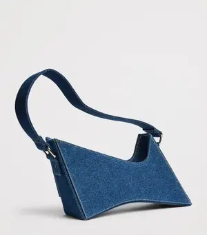 TALEL PARIS Denim Wave Shoulder Bag