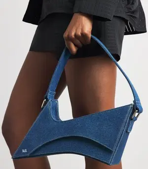 TALEL PARIS Denim Wave Shoulder Bag