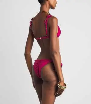 PatBO Floral Triangle Bikini Top