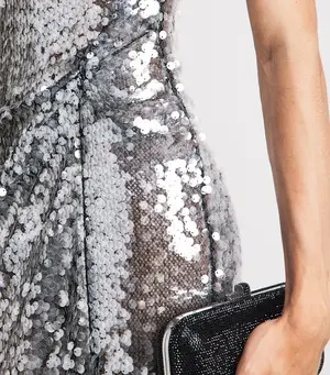 Lapointe Sequin Tuck-detail Gown