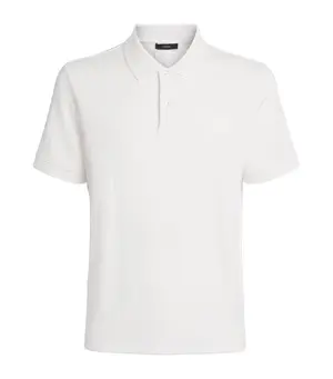 Vince Pima Cotton Knit Polo Shirt - Blue