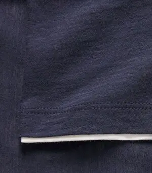 Vince Pima Cotton Slub Double-layer T-shirt - Navy