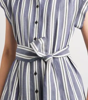 ME+EM Stripe Midi Shirt Dress