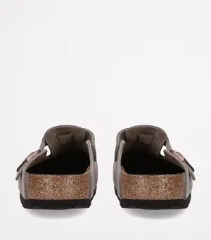 BIRKENSTOCK Suede Boston Clogs